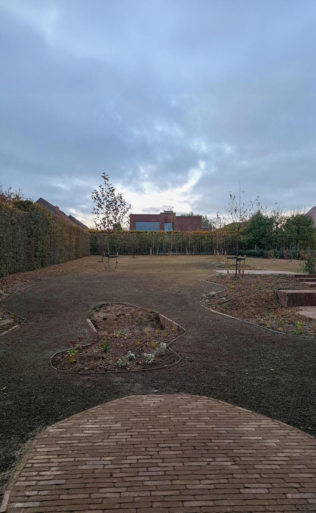 Hellende tuin met wadi voor waterinfiltratie | Greenarchitects